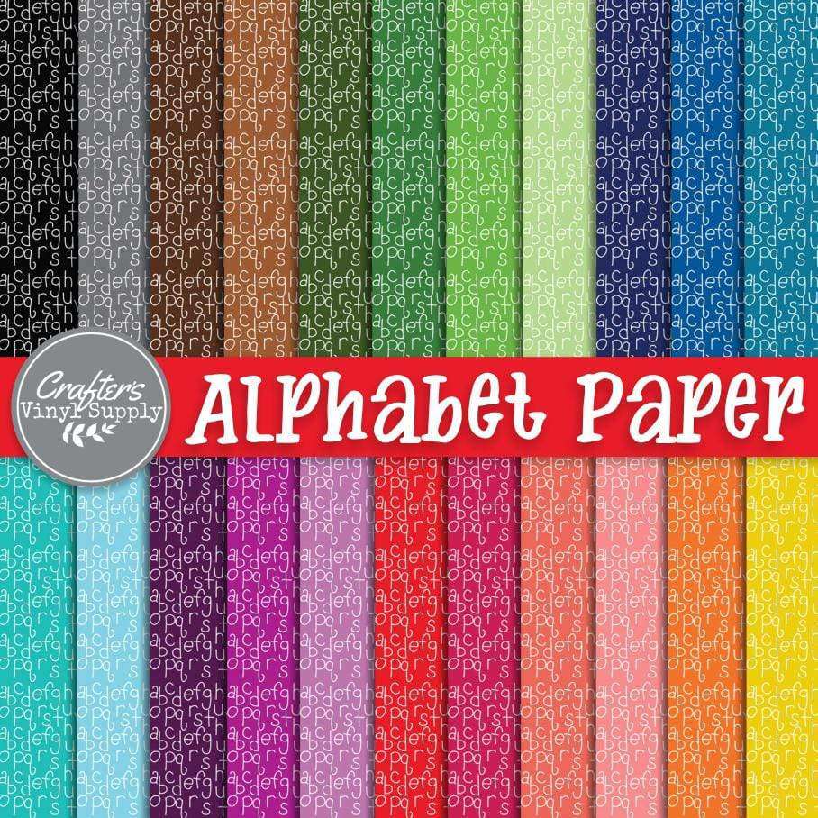 Alphabet Digital Papers – Crafter's Vinyl Supply