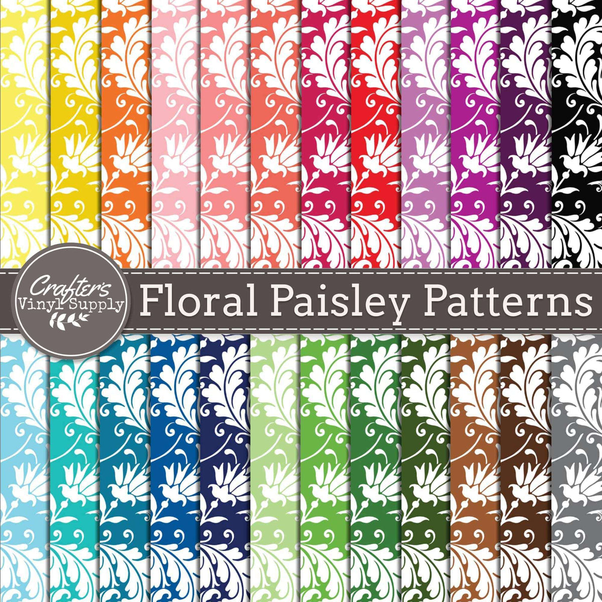 Floral Paisley Patterns – Crafter's Vinyl Supply