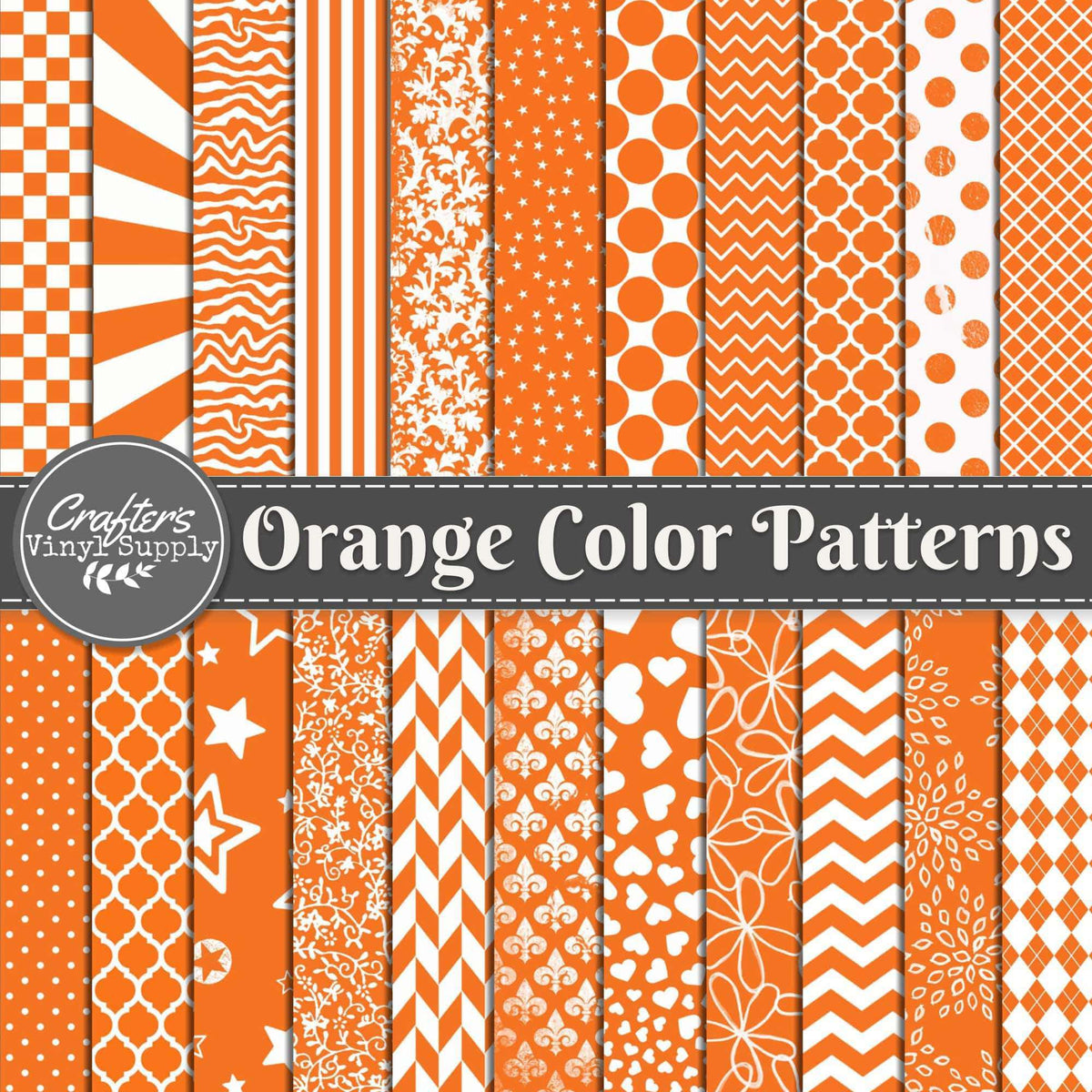Orange Color Patterns – Crafter's Vinyl Supply