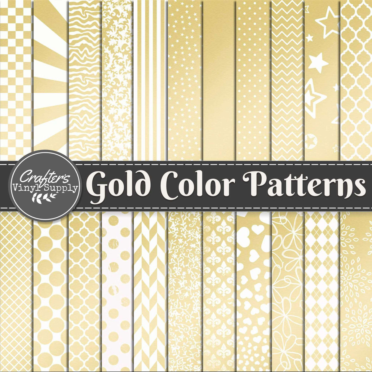 Gold Color Patterns – Crafter's Vinyl Supply