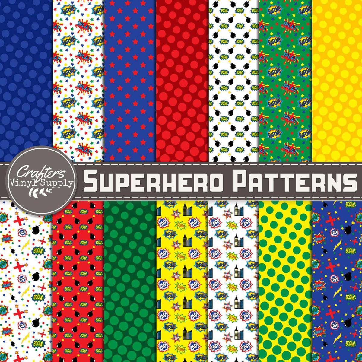 Superhero Patterns – Crafter's Vinyl Supply