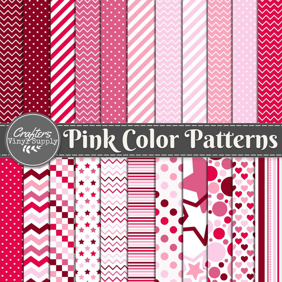 Pink Color Patterns – Crafter's Vinyl Supply