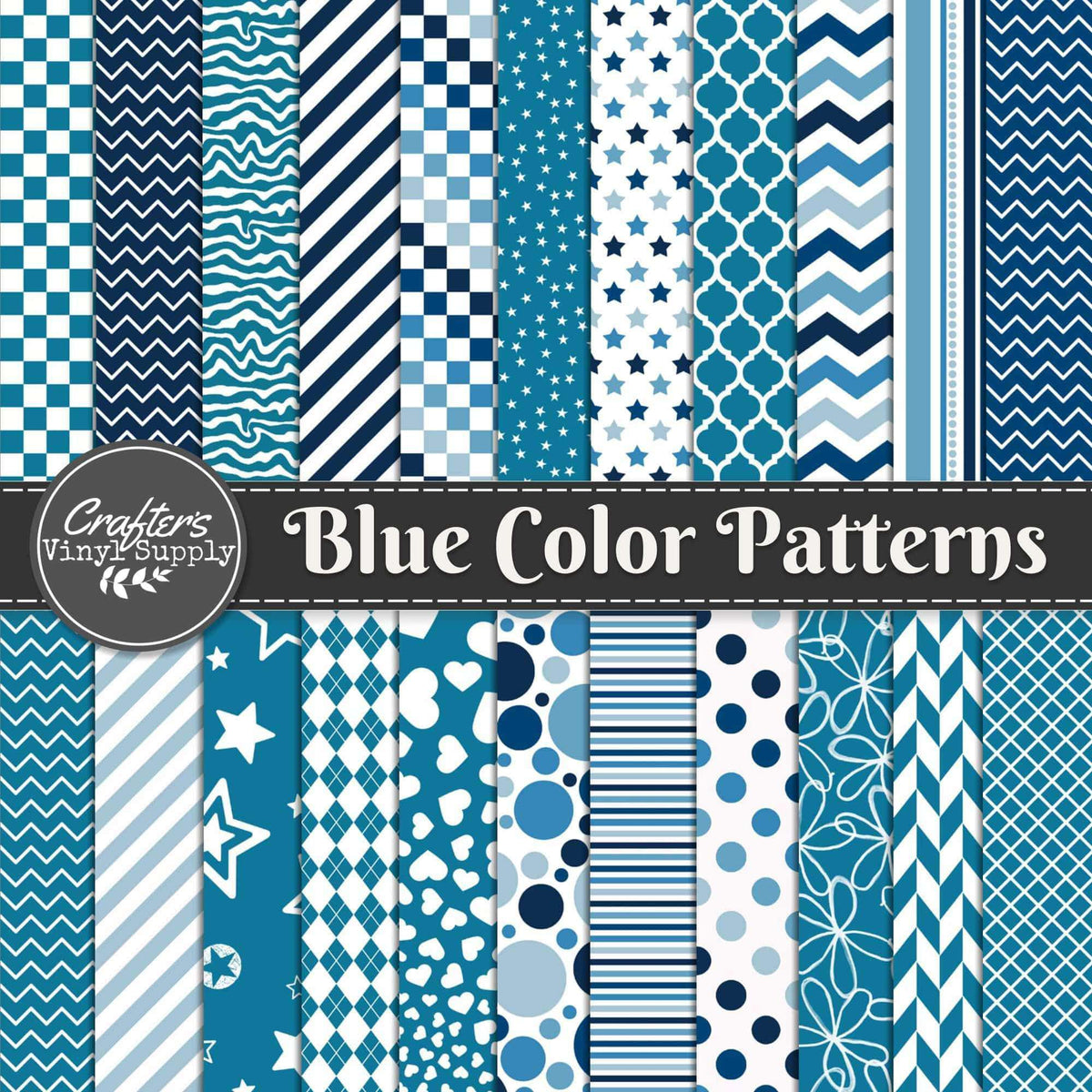 Blue Color Patterns – Crafter's Vinyl Supply