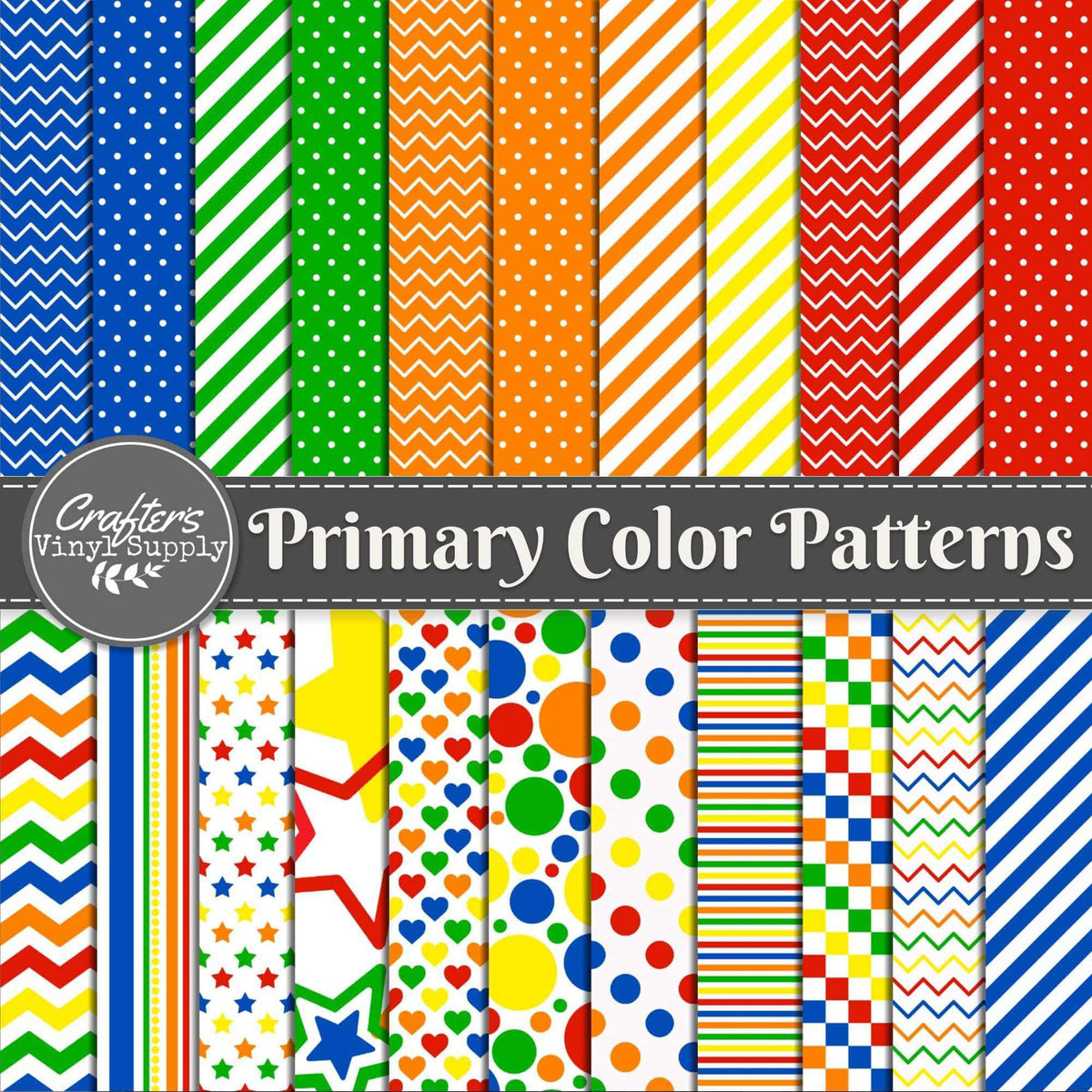 Primary Color Patterns – Crafter's Vinyl Supply