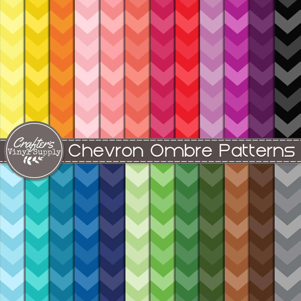 Chevron Ombre Patterns – Crafter's Vinyl Supply
