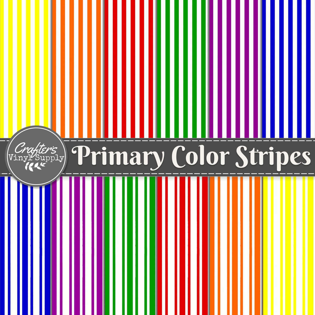 Primary Color Stripes Patterns – Crafter's Vinyl Supply