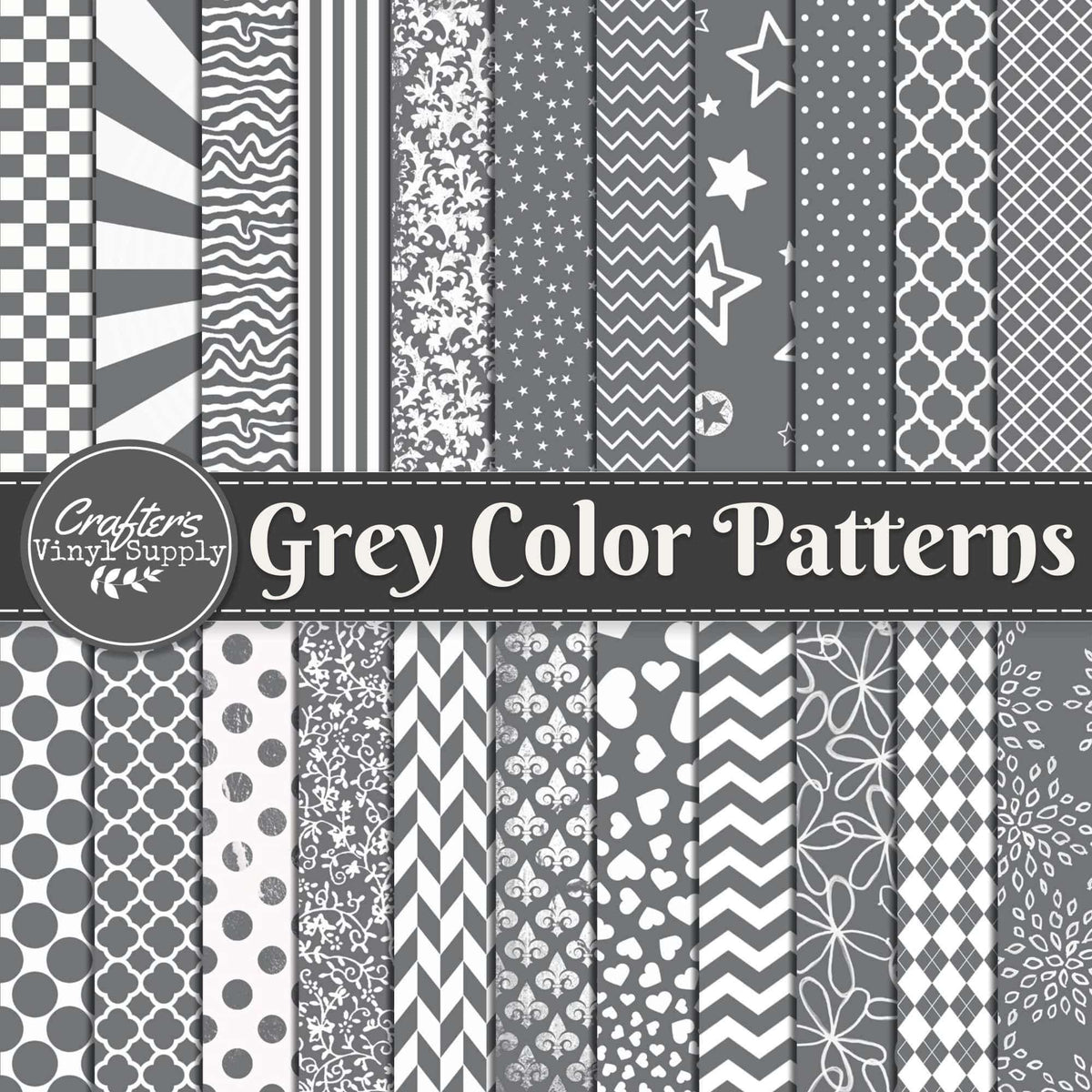 Grey Color Patterns – Crafter's Vinyl Supply