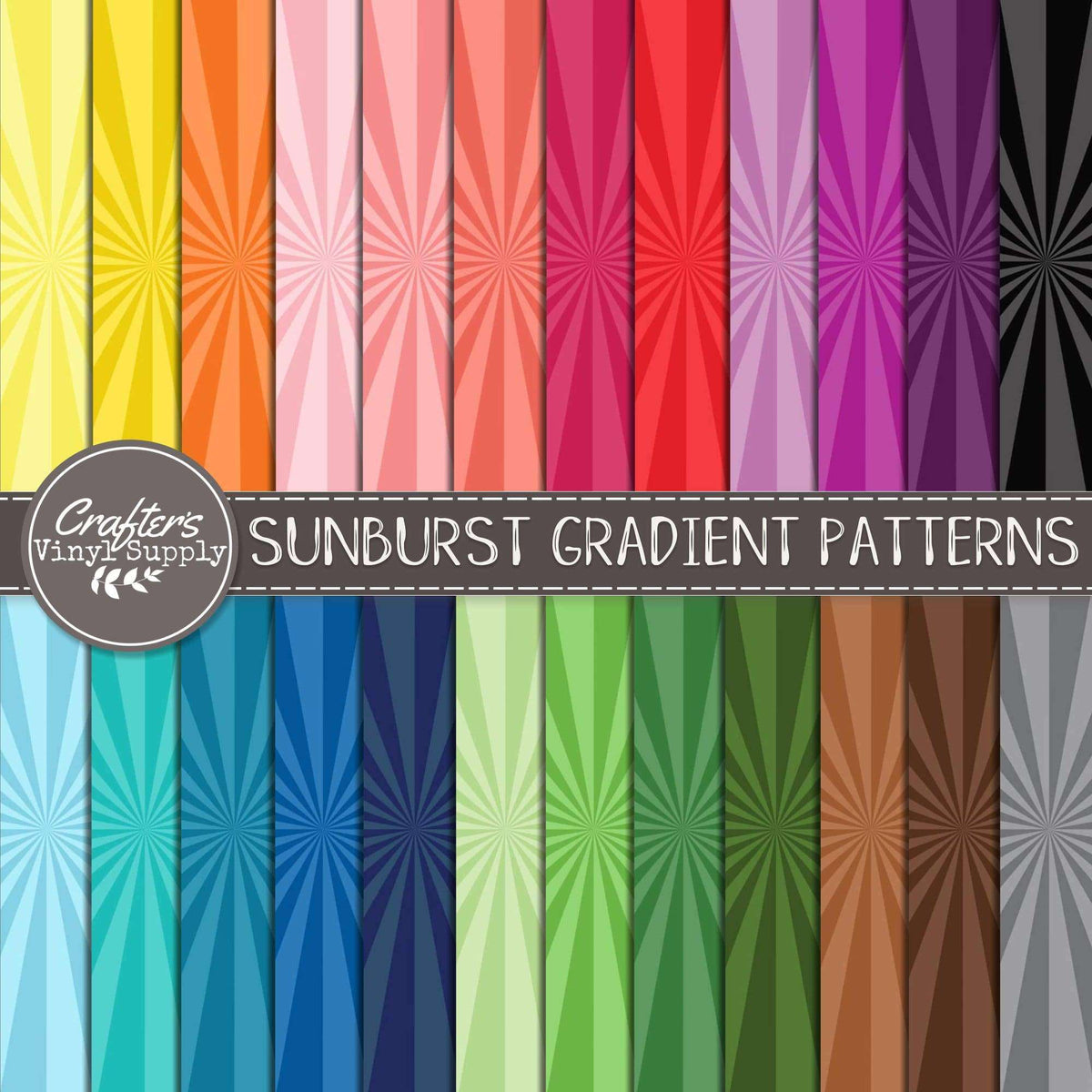 Sunburst Gradient Patterns – Crafter's Vinyl Supply