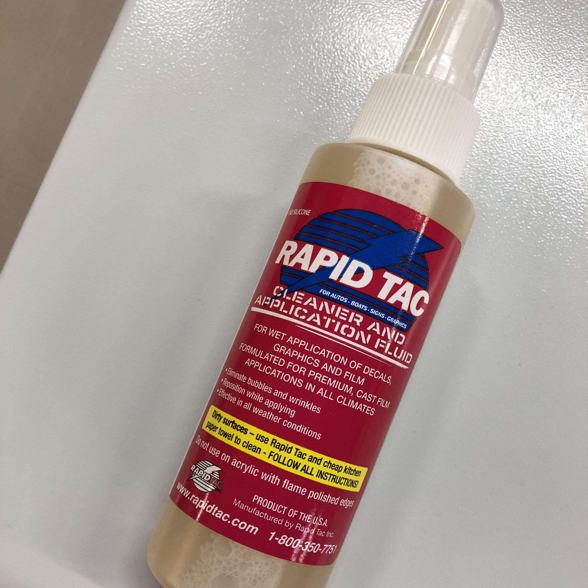 Rapid Tac Cleaner and Application Fluid - 4oz Sprayer – Crafter's Vinyl ...